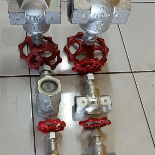 Jual Globe valve stop kran steam uap 1/2 inch MALL HITACHI ORIGINAL ...