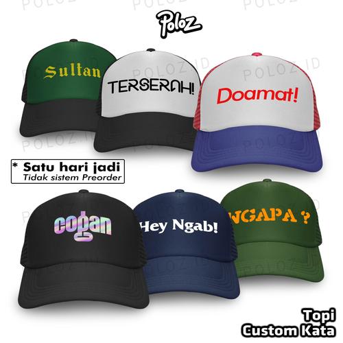 Jual TOPI CUSTOM TOPI TULISAN TOPI CUSTOM SABLON TOPI CUSTOM LOGO ...
