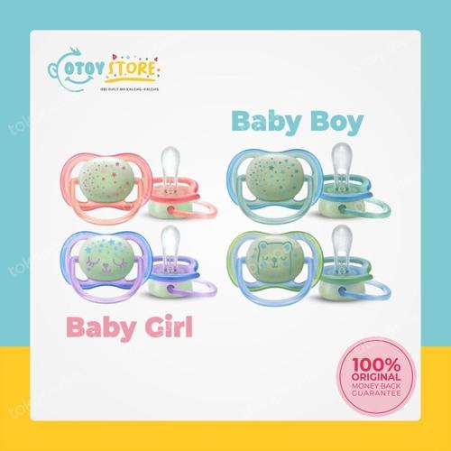 Jual Philips Avent Pacifier 0-6m Glow In The Dark TwinPack / Empeng ...