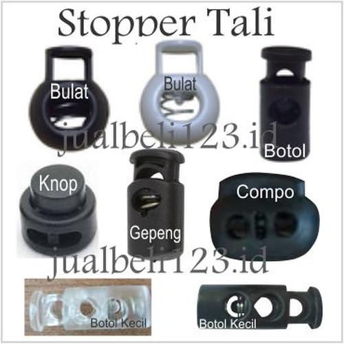 Jual Stoper Stopper Tali Cord Lock isi 50 pcs - Bulat Hitam - Jakarta ...