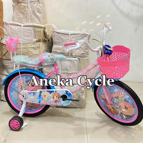 Jual Sepeda Anak Roda Empat Cewek Monchichi Frozen Snowy 18 Inch ...