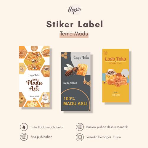 Jual Cetak Stiker Botol Jamu / Minuman Madu - chromo, 3 x 4 cm - Kota ...