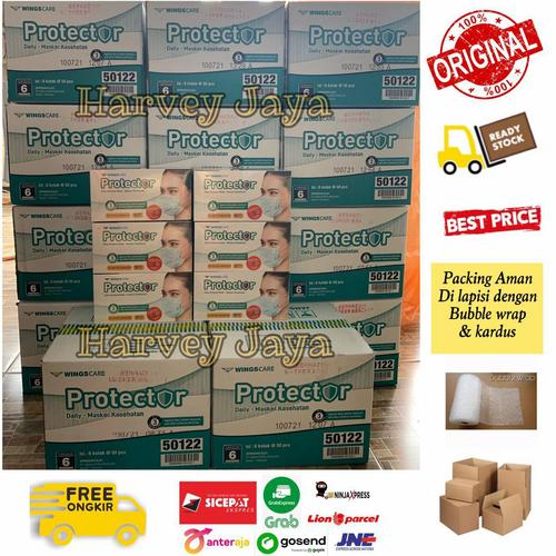 Jual MASKER WINGS PROTECTOR / MASKER 3 PLY / MASKER MEDIS / BOX ISI 50 ...