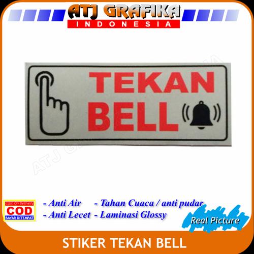Promo Stiker tekan bell sticker berdering lonceng tamu pagar rumah toko ...
