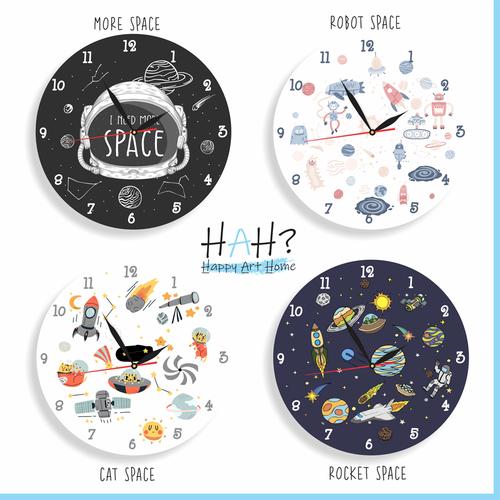 Jual Jam Dinding Unik Rocket Astronout Wall Decor Roket NASA ...
