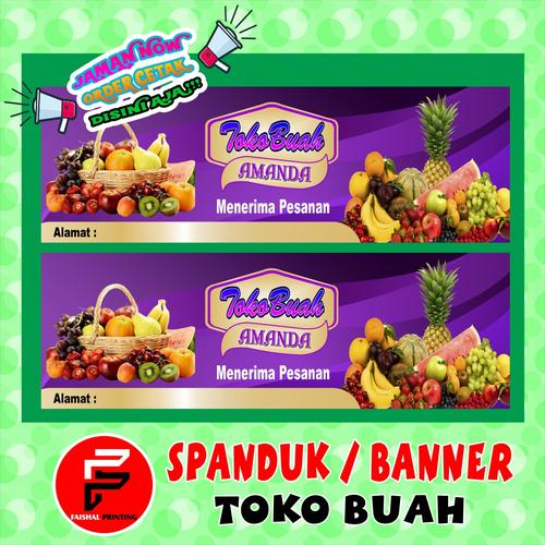 Jual Spanduk Toko Buah Banner Kios Buah Warung Buah Ukuran 3 x 1 m ...