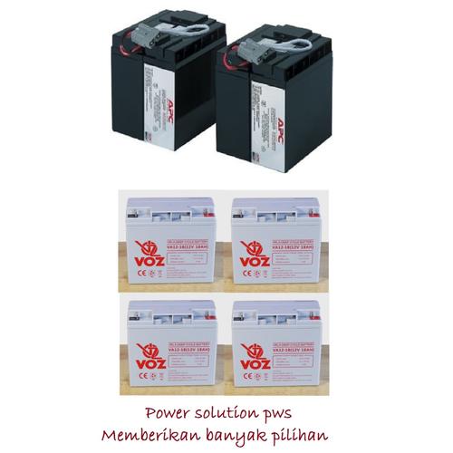Jual RBC55 Battery Competible For UPS APC. 4x Baterai VOZ 12V 18AH ...