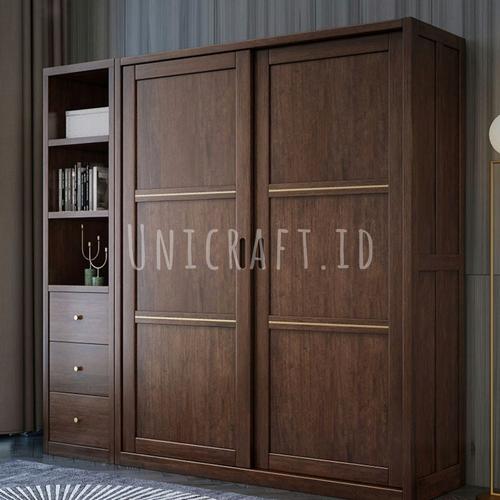 Jual Unicraft Lemari Pakaian Sliding Dua Pintu Kayu Jati Solid - 160 x 55 x 200 - Kab. Jepara ...