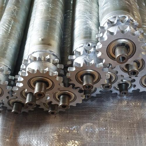Jual driven roller power roller Rs40 14T double sprocket 60mm x 450mm ...