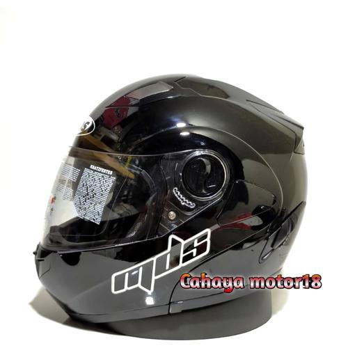 Jual HELM MDS PRO RIDER SOLID BLACK HITAM MODULAR/HELEM MDS ORIGINAL ...
