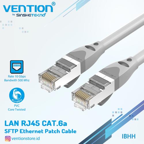 Promo Vention IBH 40M Kabel Lan Cat6a Cat6 Ethernet RJ45 Gigabit SSTP SFTP - Abu-abu Cicil 0% 3x ...