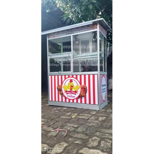 Jual Gerobak Aluminium Ukuran 120 x 60 Fried Chicken Geprek Free ...