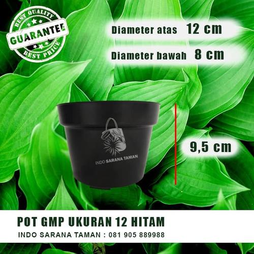Jual Pot Hitam Polos ukuran 12 Pot Plastik Pot Tanaman Pot Bunga - Kota ...