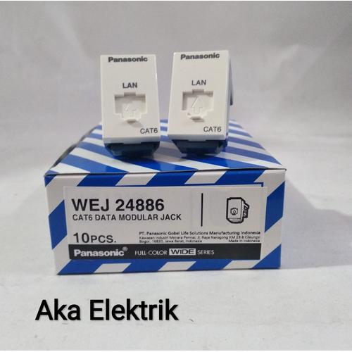 Jual MODUL / JACK DATA PANASONIC CAT 6 PUTIH WEJ24886 - Jakarta Barat ...