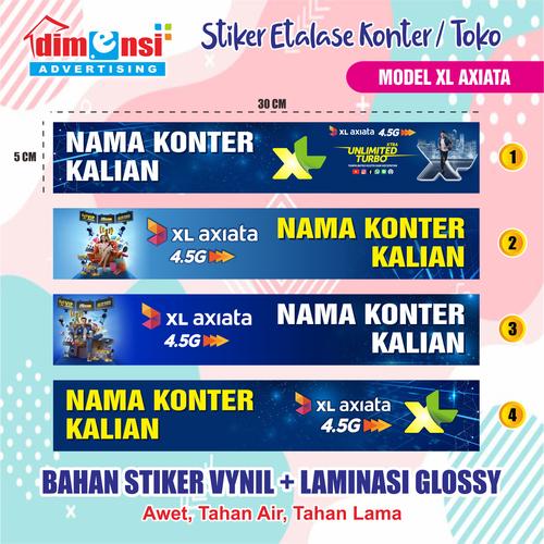 Jual Stiker Etalase Konter Murah + Laminasi - Model XL (Minimal 9 Pcs ...