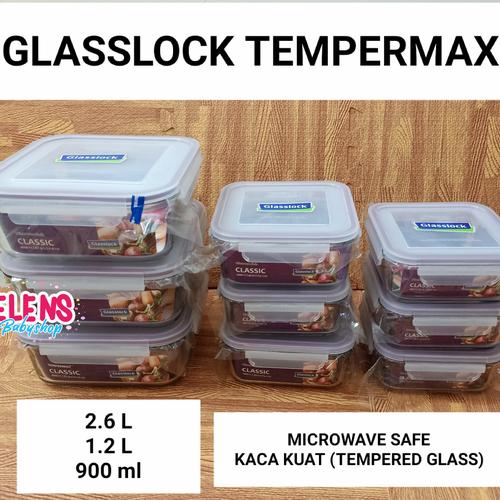 Jual Glasslock Tempermax ovenglass container glass - 920ML tall - Kota ...