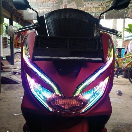 Jual Stiker Lampu PCX 150+Alis PCX Tema RGB / Sticker Lampu + Alis PCX ...
