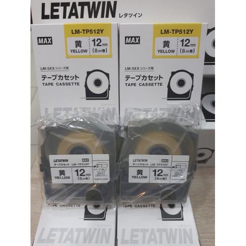 Jual Label tape letatwin 12ml warna YELLOW LM-TP512Y Max Letatwin ...