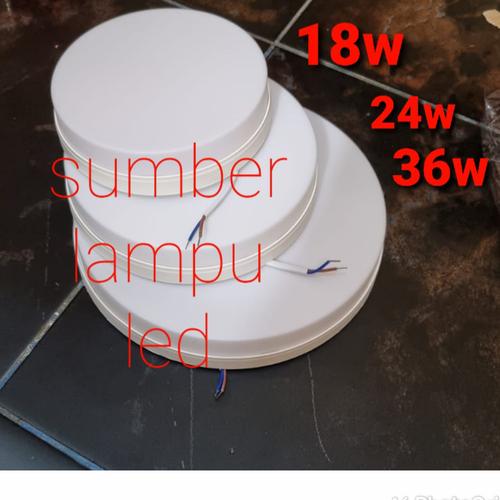 Jual kap baret led bulat 18w 24w 36w / teras plafon outbow 18w 24watt ...