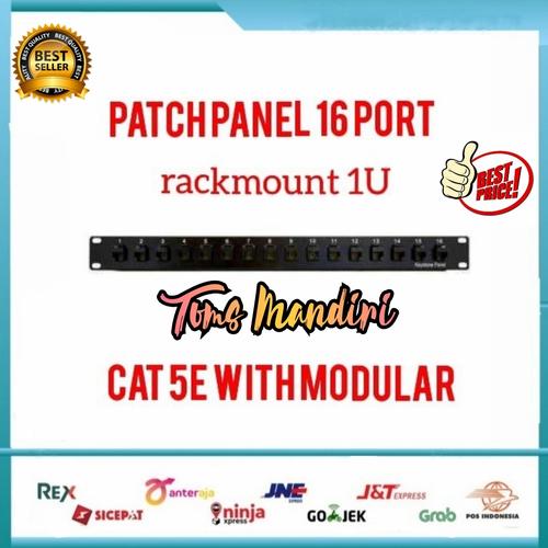 Jual Patch Panel UTP/RJ45 network Lan 16 port for rackmount - Jakarta ...