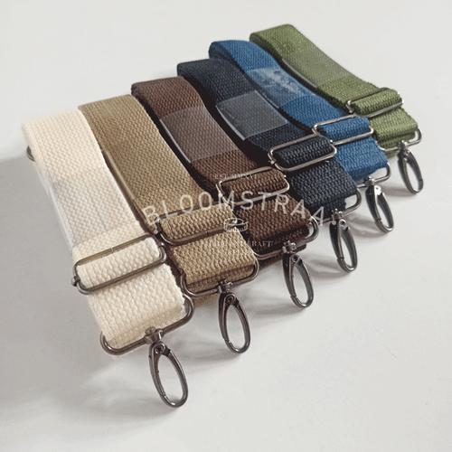 Jual Bag Strap Cotton 38mm BLACK NICKEL Tali Tas Katun Straps selempang ...