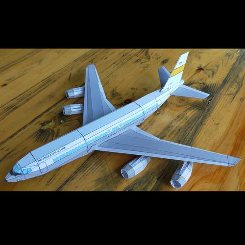 Jual Papercraft Premium Pesawat Boeing 707 VIP/VVIP - Pola 1:100 ...