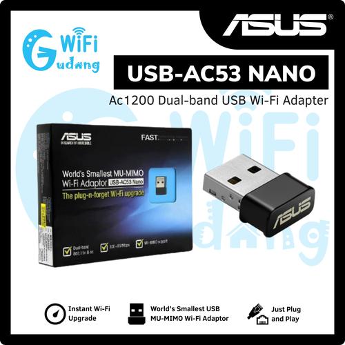 Jual ASUS USB-AC53 Nano AC1200 Dual Band WiFi USB Adapter - Jakarta ...