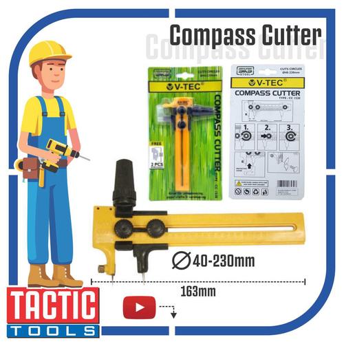 Jual Round Cutter Pisau Jangka Pemotong Kertas Lingkaran 230mm - Kota ...