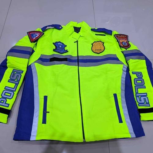 Jual jaket taslan polisi jaket lantas full logo dan bordir gratis nama ...