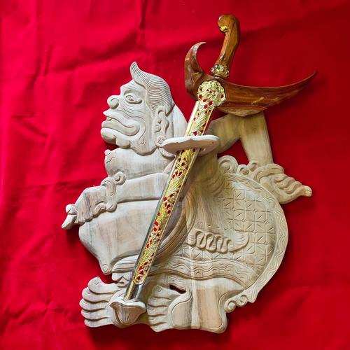 Jual Blawong Keris Isi 1 Ukiran Wayang Semar Garap Alusan Kayu Jati ...