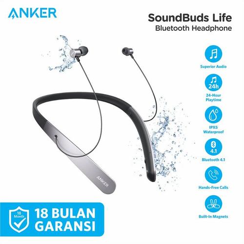Jual Anker soundbuds life headset bluetooth neckband ipx5 Resmi Anker A3270 - Jakarta Utara - YK ...