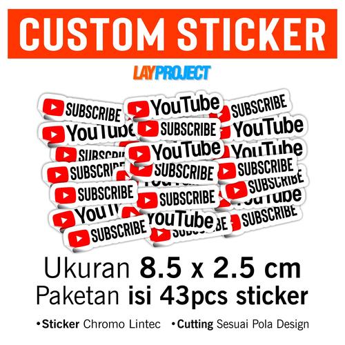 Jual Paket 50pcs Sticker Youtube Stiker Youtuber Subscribe LAY PROJECT ...