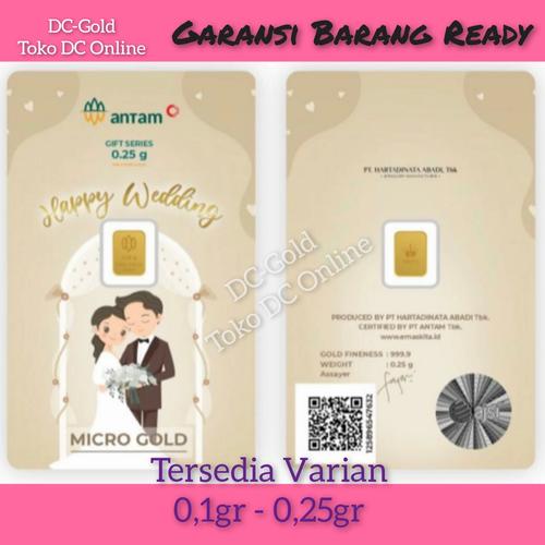 Jual Micro Gold Emas LM Antam - Hartadinata 0,1 gr / 0,25 gr Happy ...