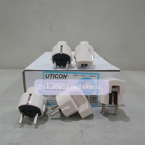Jual UTICON Steker Arde Bengkok S-30 Model L / Colokan Listrik / Plug ...