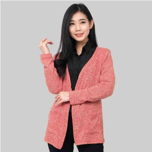 Promo Monellina CRJEANE Cardigan Rajut XXL Jumbo Wanita - Merah, XXL ...