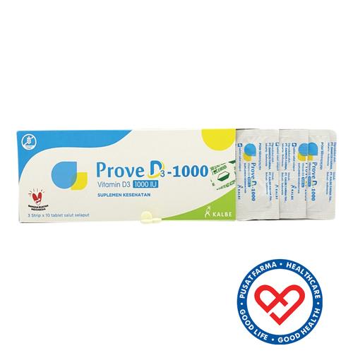Jual Kalbe Prove D3 1000 IU 30 Tablet Suplemen Vitamin D Daya Tahan ...