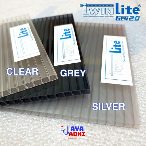 Jual Twinlite Polycarbonate Kanopi Anti UV Karpot Twinlet - Silver, 2,1 ...