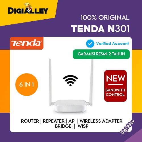 Jual Tenda N301 Router 3 in 1 Wireless 300Mpbs Extender Wifi 301 AP 4 ...