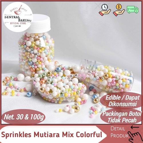 Jual Sprinkle Kue Mutiara Mix Colorful 2 / Springkle Kue Springkel Kue ...