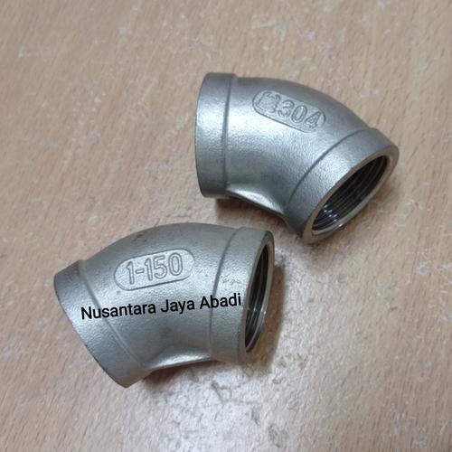 Jual Elbow 45 Derajat Stainless 304 Drat 1" inchi - Knee 45 Degree ...