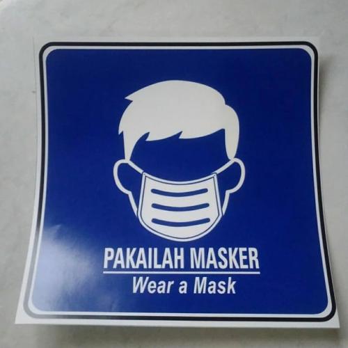 Jual stiker PAKAILAH MASKER 15X15.CM sign rambu k3 - Jakarta Utara ...