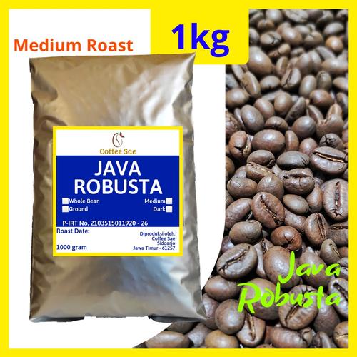 Jual Kopi Robusta 1kg MEDIUM ROAST Biji dan Bubuk Roasted Java Robusta ...