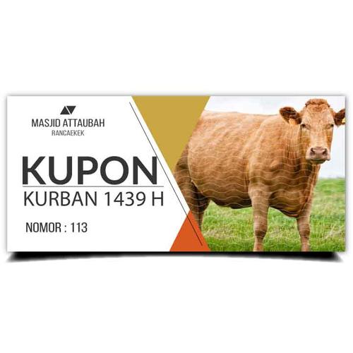 Jual Kupon Pengambilan Daging Qurban ukuran 14x6cm Murah - Kab. Bogor ...