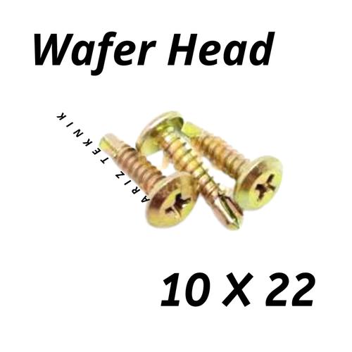 Jual Sekrup Wafer Head Sds 10 X 38 Baut Atap Screw Kuning Roofing ...