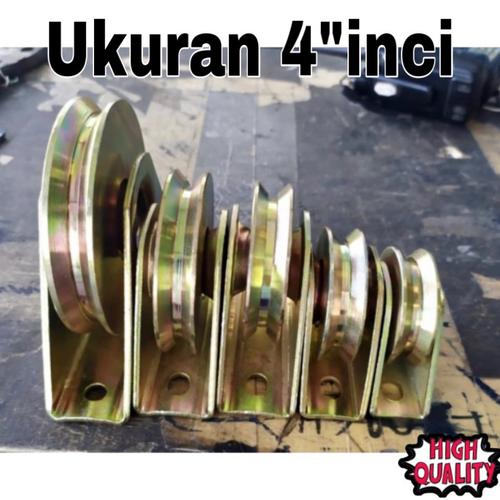 Jual Roda pagar 4"inci Roda pintu 4"inci paret besi siku & bulat - Kota ...