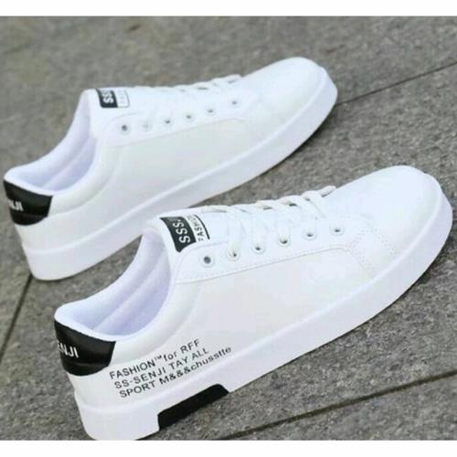 Jual sepatu pria/wanita sneaker putih - Putih, 39 - Kab. Bogor - Ami ...