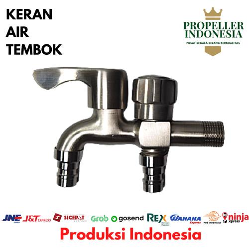 Jual Kran Air Cabang Double Mesin Cuci Stop Keran Shower Bak Mesin Cuci 1/2 - Jakarta Utara ...