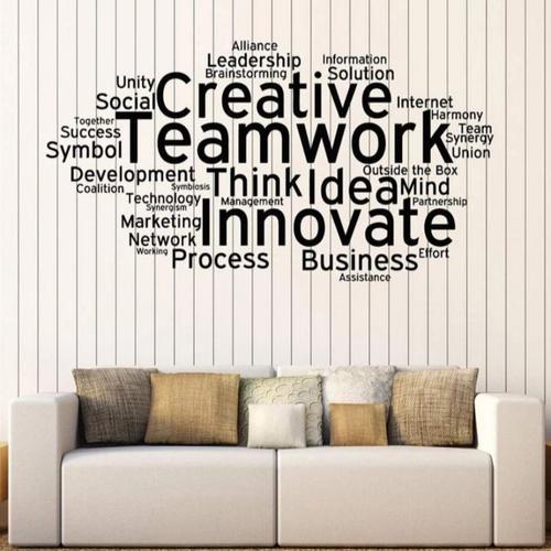 Jual Stiker Dinding Quotes Creative Teamwork Inovative Kantor Office ...