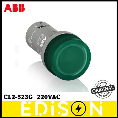 Jual ABB 22mm Lampu Pilot Lamp Green Hijau 220VAC CL2-523G 1SFA619403R5232 - Jakarta Barat ...