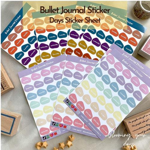 Jual Bloomingyourdays Sticker Aesthetic Bullet Journal DAYS Planner ...